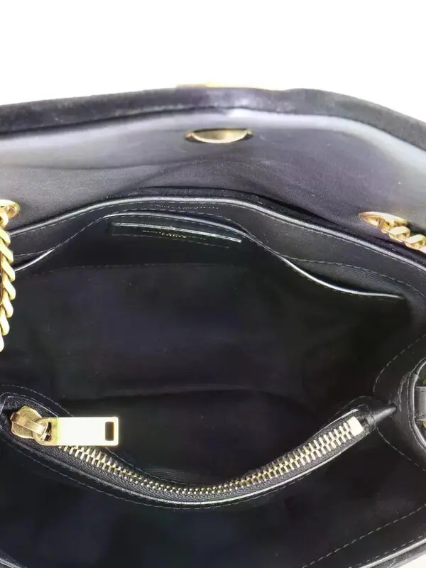 Saint Laurent Loulou Matelasse Chevron Small Shoulder Bag - Black