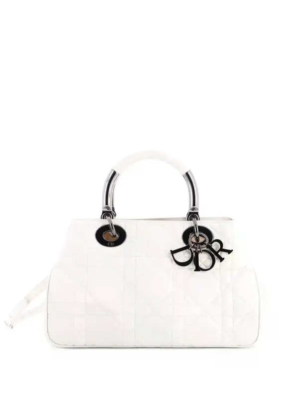 Dior Lady 95.22 Cannage Embossed Leather Medium Tote Bag