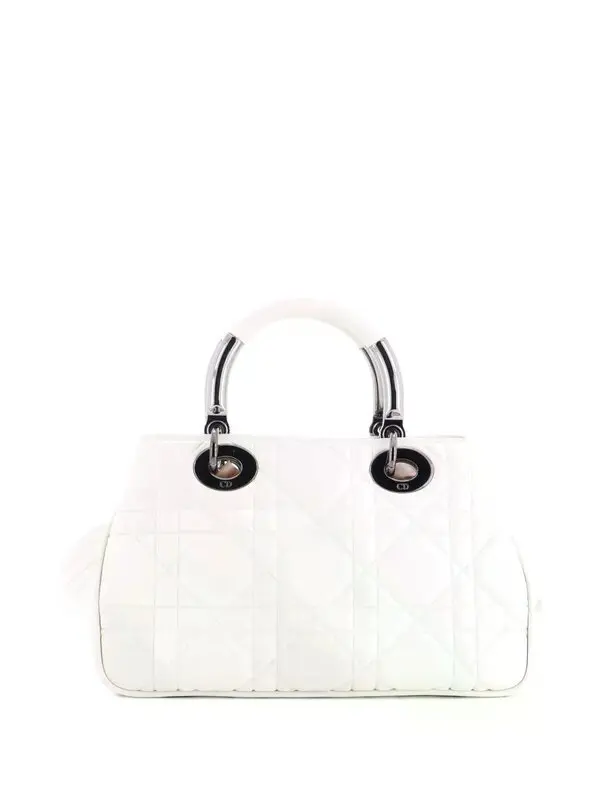 Dior Lady 95.22 Cannage Embossed Leather Medium Tote Bag