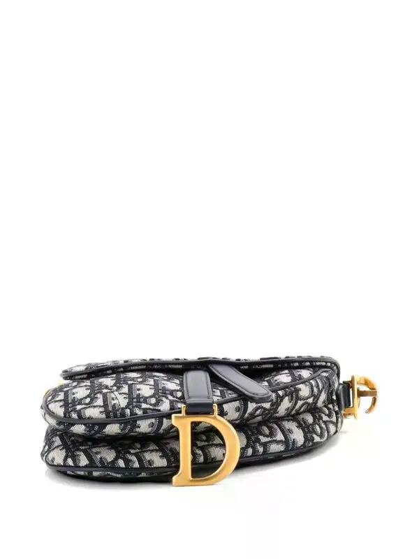 Dior Saddle Handbag Oblique Canvas Mini Shoulder Bag
