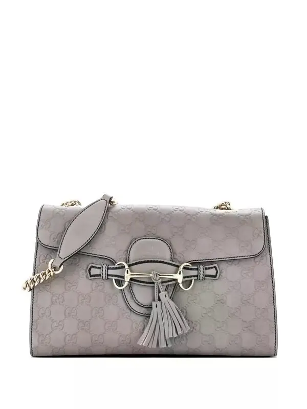 Gucci Emily Chain Flap Bag Sisma Leather Medium