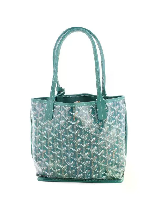 Goyard Anjou Reversible Mini Tote Coated Canvas - Green