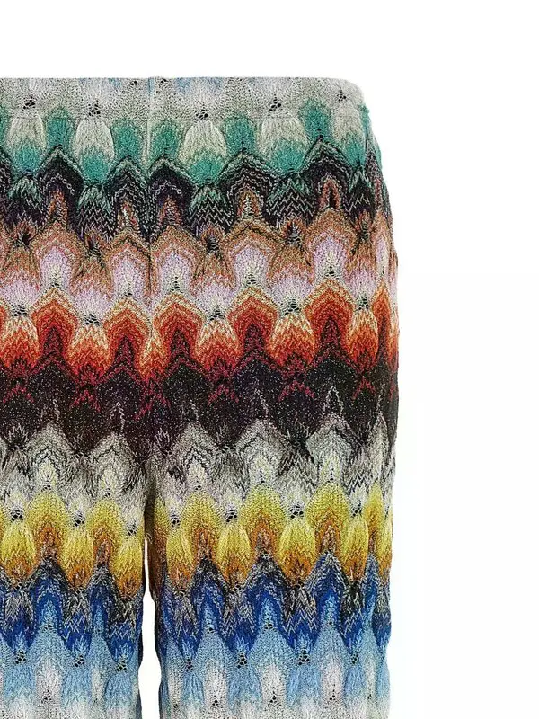 Missoni Zigzag Knit Palazzo Pants - Blue