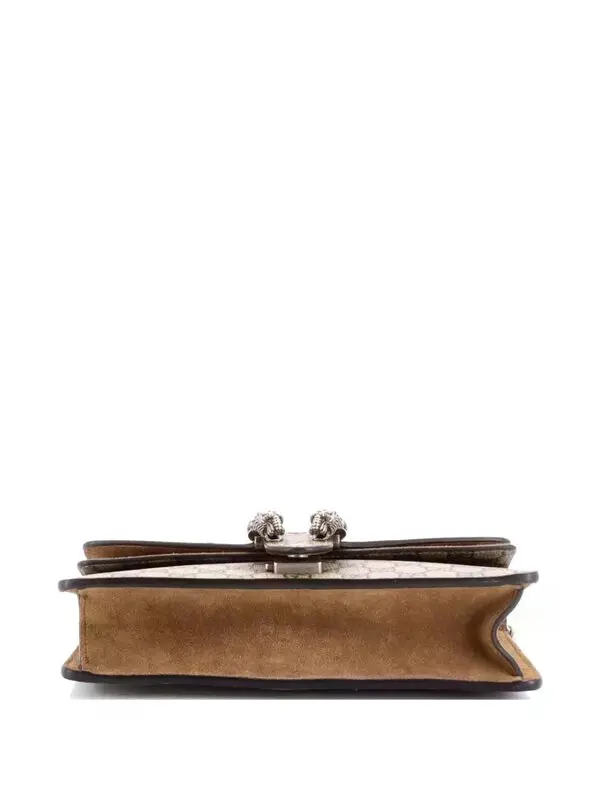Gucci Dionysus Gg Coated Canvas Small Shoulder Bag With Crystal Embellished Metal - Brown