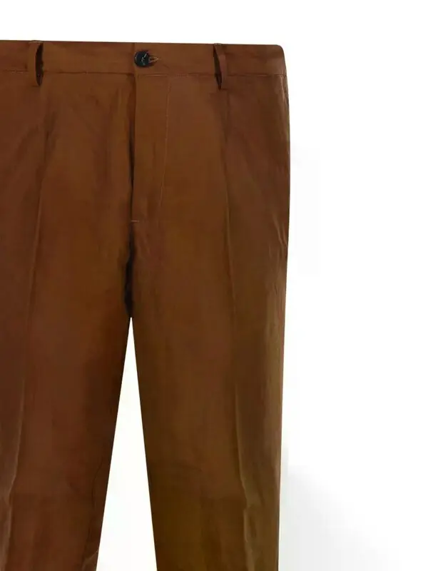 ENTRE AMIS Pleated Trousers - Brown
