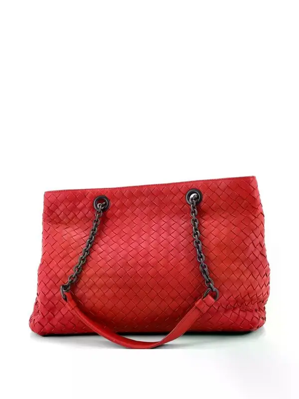 Bottega Veneta Double Chain Intrecciato Nappa Medium Tote Bag