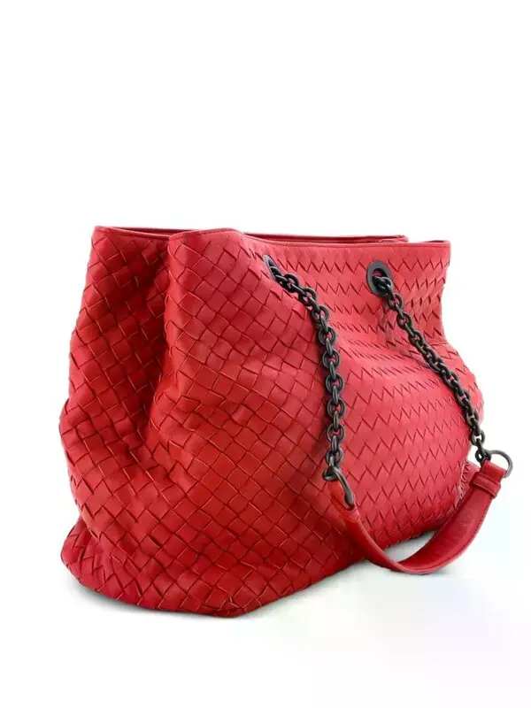 Bottega Veneta Double Chain Intrecciato Nappa Medium Tote Bag