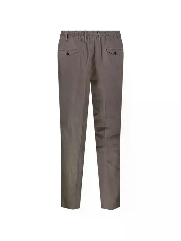 SANTANIELLO Irno Pleated Trousers - Brown