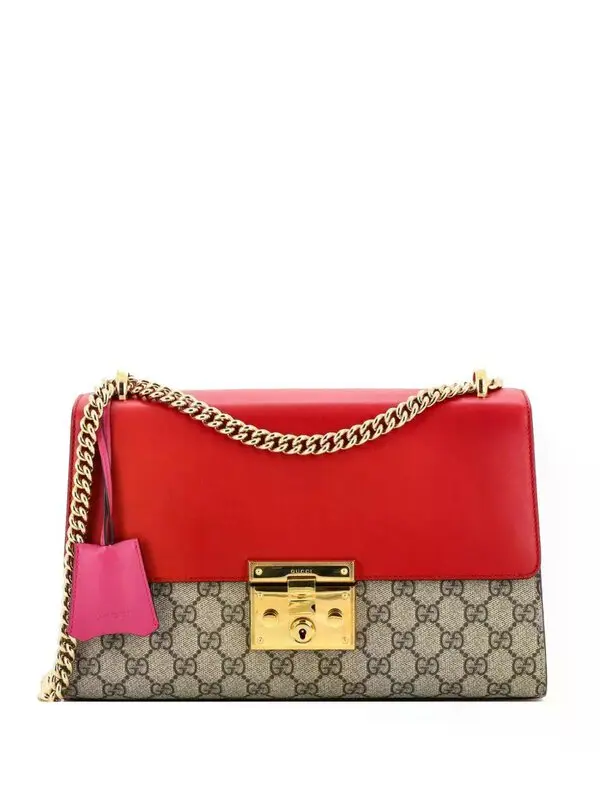 Gucci Padlock Gg Coated Canvas And Leather Shoulder Bag - Multicolour