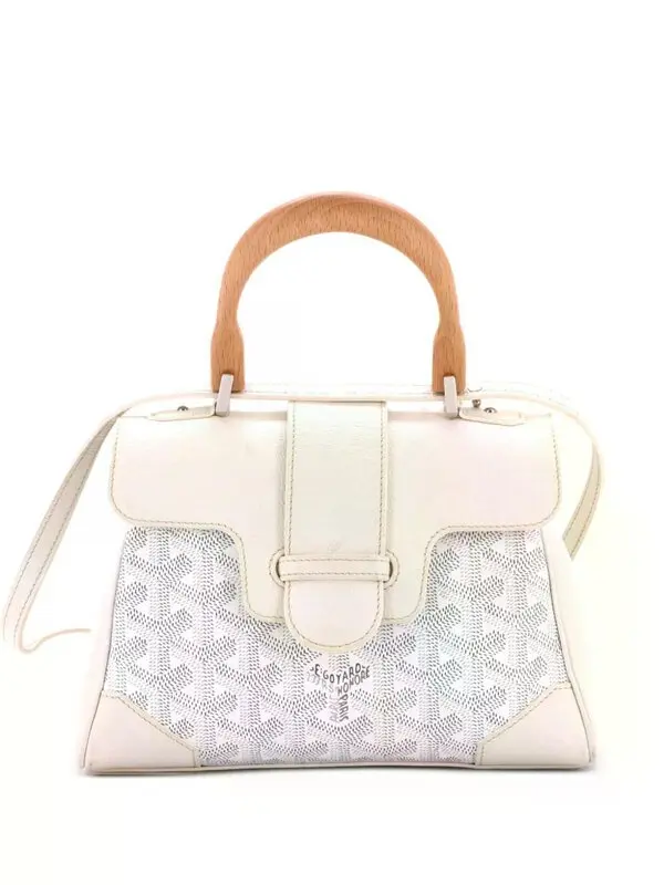 Goyard Saigon Top Handle Mini Shoulder Bag - White