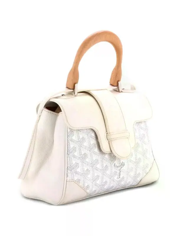 Goyard Saigon Top Handle Mini Shoulder Bag - White