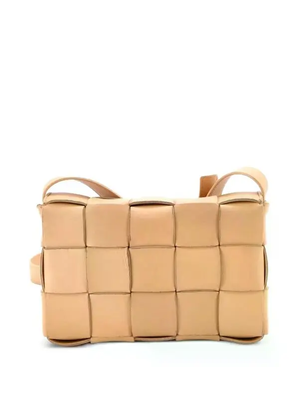 Bottega Veneta Cassette Maxi Intrecciato Small Crossbody Bag - Neutrals