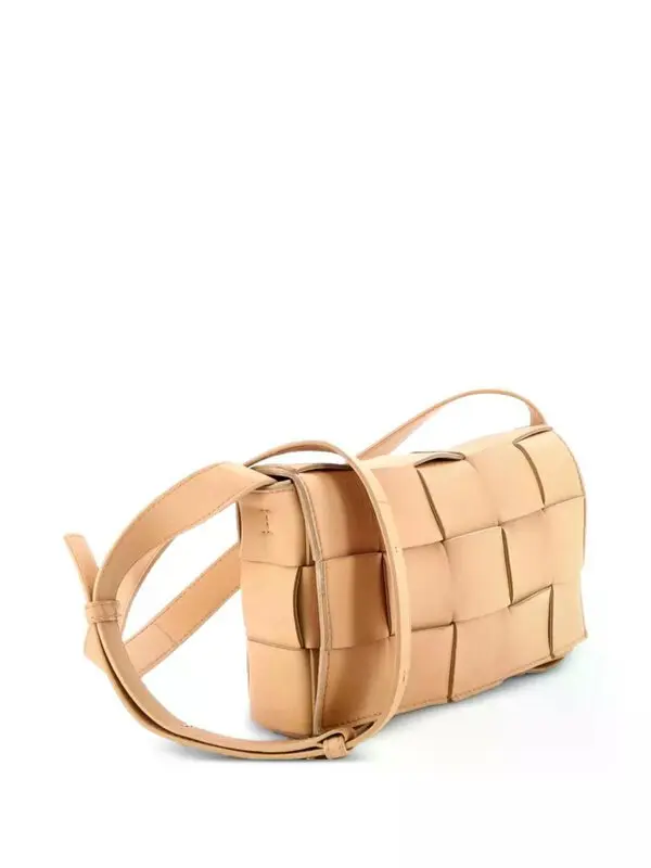 Bottega Veneta Cassette Maxi Intrecciato Small Crossbody Bag - Neutrals
