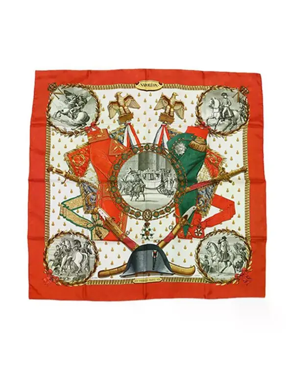 Hermès 2000-2020 Napoleon Silk Scarf Scarves - Orange