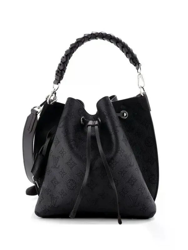 LOUIS VUITTON Muria Mahina Leather Bucket Bag - Black