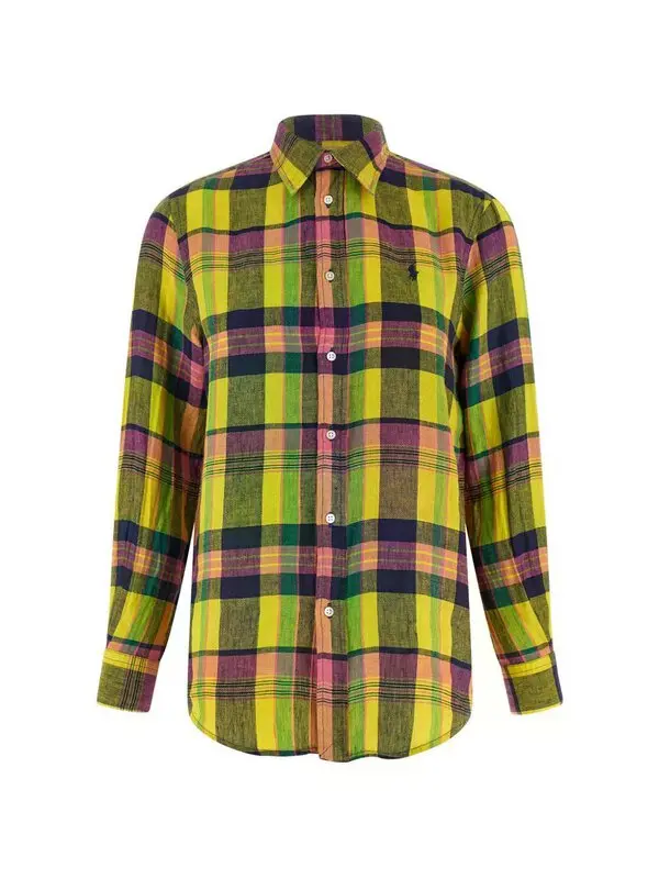 Polo Ralph Lauren Check Embroidered Linen Shirt