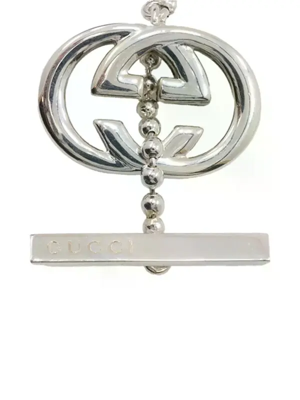 Gucci Sterling Enamel Interlocking G Ball Chain Bracelet - Silver