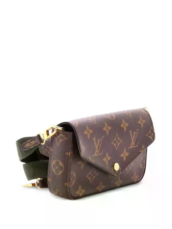 LOUIS VUITTON Felicie Strap & Go Handbag Monogram Canvas - Brown