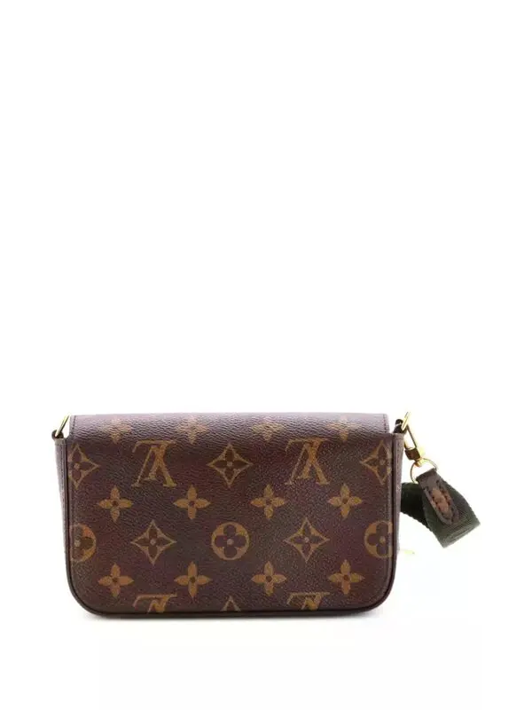 LOUIS VUITTON Felicie Strap & Go Handbag Monogram Canvas - Brown