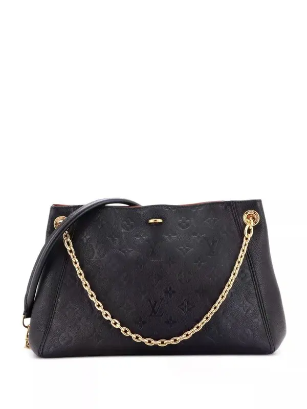 LOUIS VUITTON Anytime Handbag Monogram Empreinte Leather Pm - Black