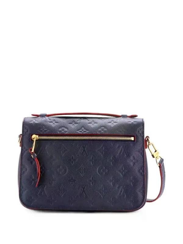 LOUIS VUITTON Pochette Metis Monogram Empreinte Leather Crossbody Bag - Blue