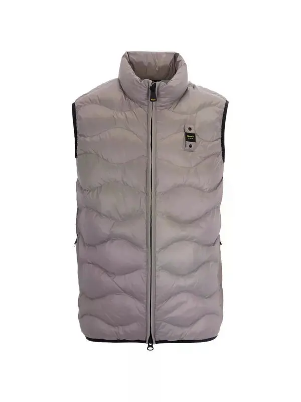 BLAUER. Padded Zip-up Gilet - Grey