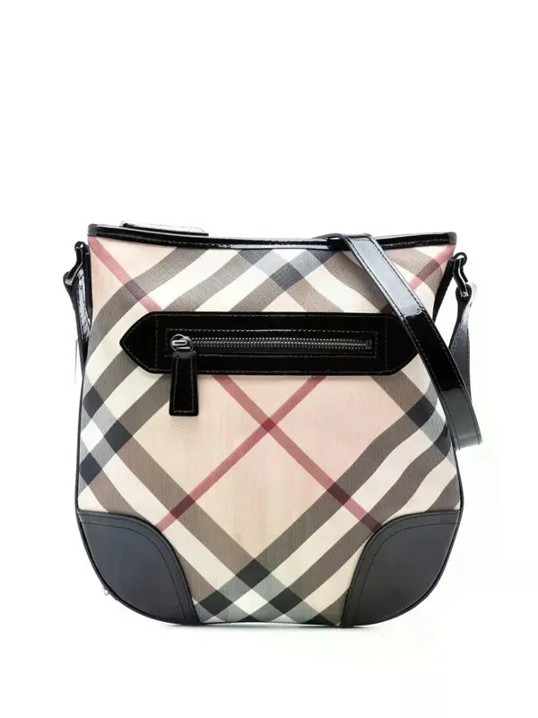 Burberry Supernova Check Coated Canvas Dryden Crossbody Bag - Black