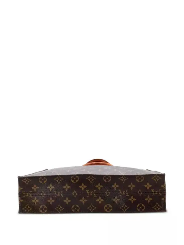 LOUIS VUITTON Sac Plat Monogram Canvas Tote Bag - Brown
