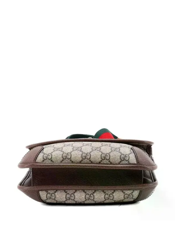 Gucci Neo Vintage Flap Messenger Gg Coated Canvas Small Crossbody Bag - Brown