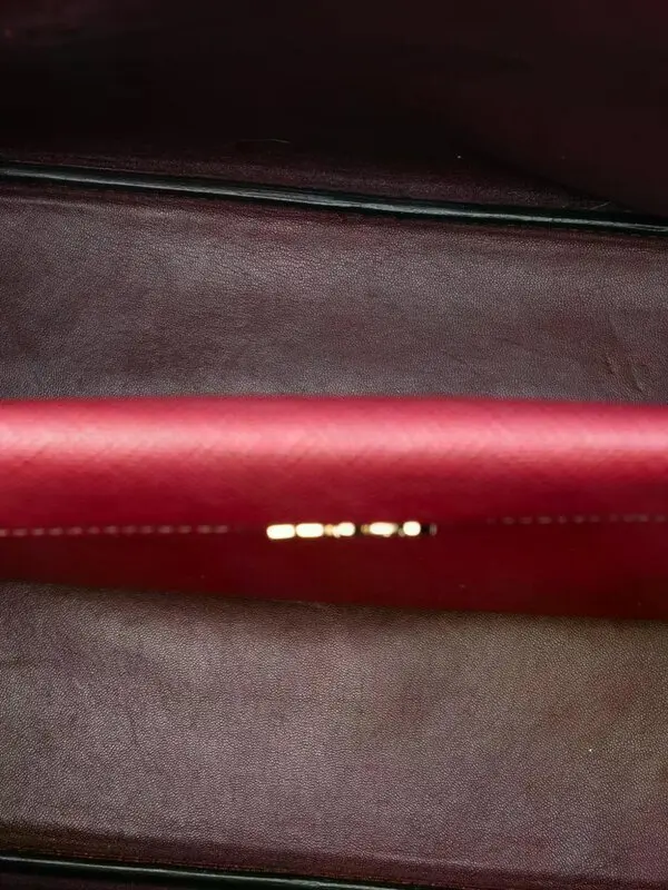 Prada 2013-2025 Medium Saffiano Cuir Double Handle Satchel - Red