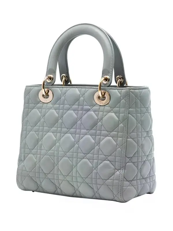 Dior 2020 Medium Lambskin Cannage Lady Satchel
