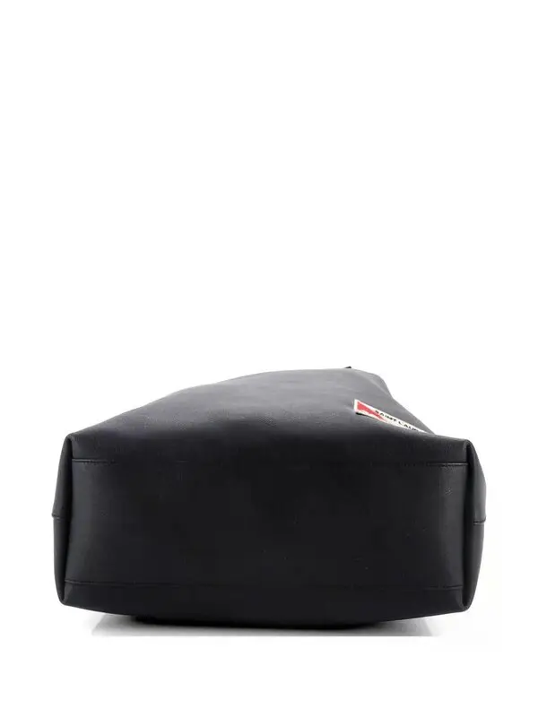 Saint Laurent Leather Large Tote Bag With Applique