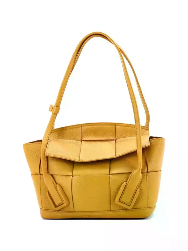 Bottega Veneta Arco Intrecciato Leather Small Shoulder Bag - Yellow