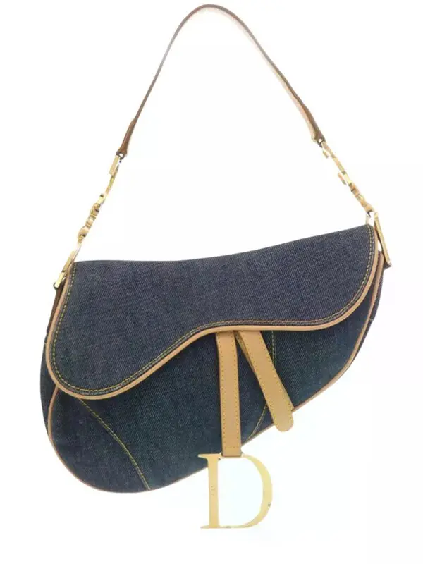 Dior 2000 Denim Saddle Bag - Blue
