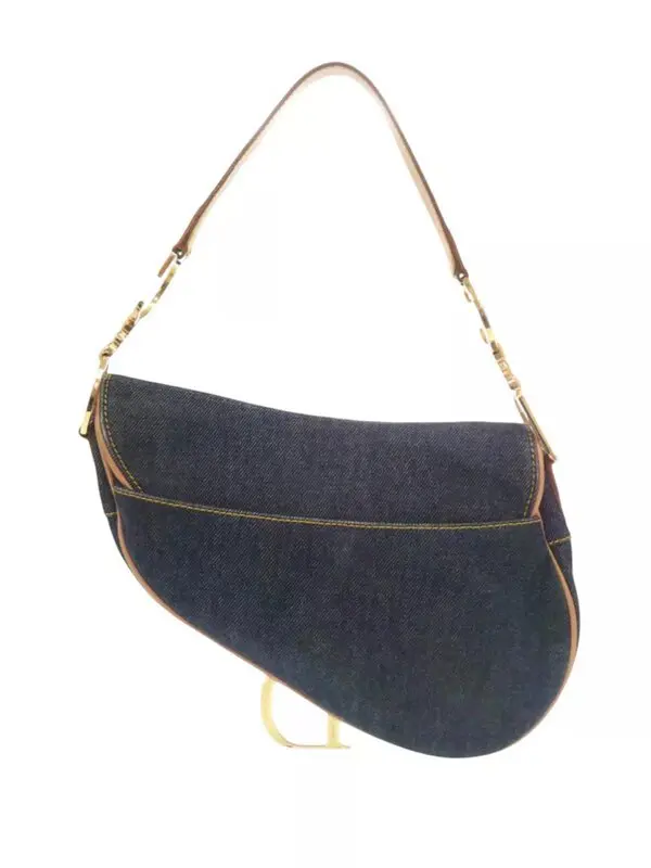 Dior 2000 Denim Saddle Bag - Blue