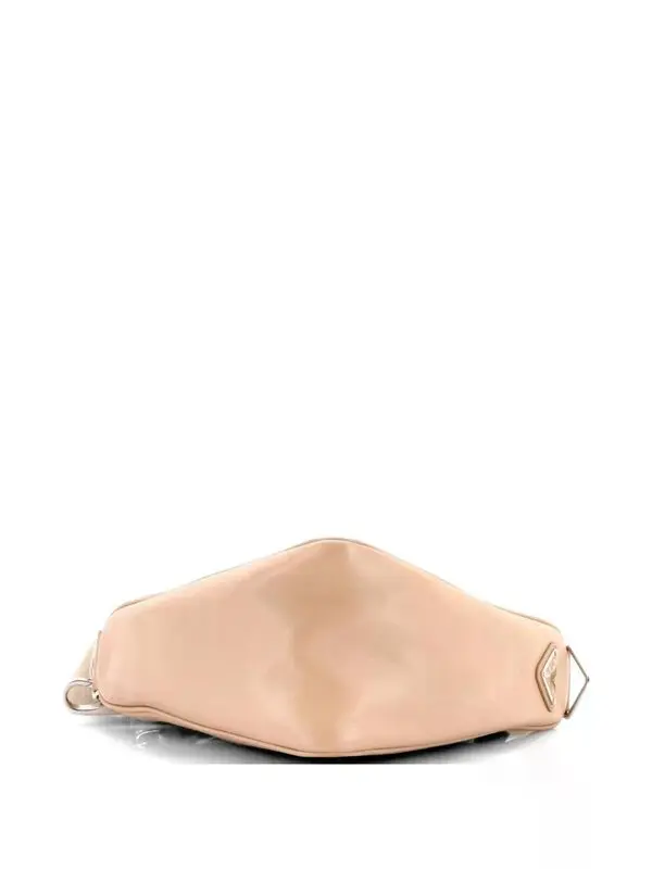 Prada Triangle Logo Zip Leather Small Crossbody Bag
