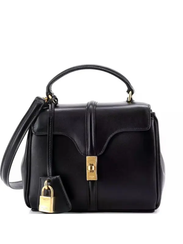 Celine 16 Top Handle Mini Satchel - Black