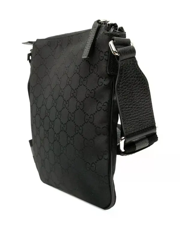Gucci Gg Nylon Web Crossbody Bag - Black