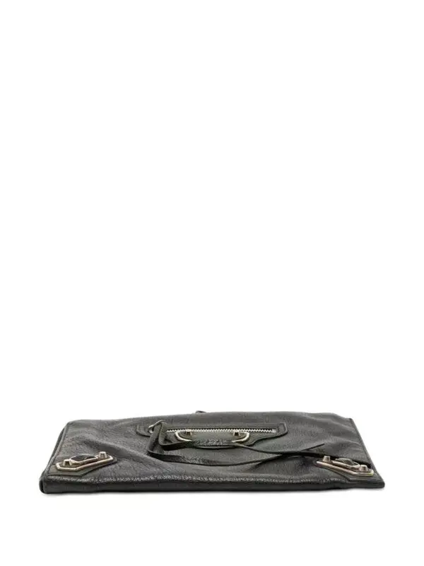 Balenciaga 2014 Chevre Motocross Classic Metallic Edge Clutch