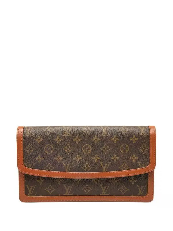 LOUIS VUITTON 1988 Monogram Pochette Dame Gm Clutch Bag - Brown