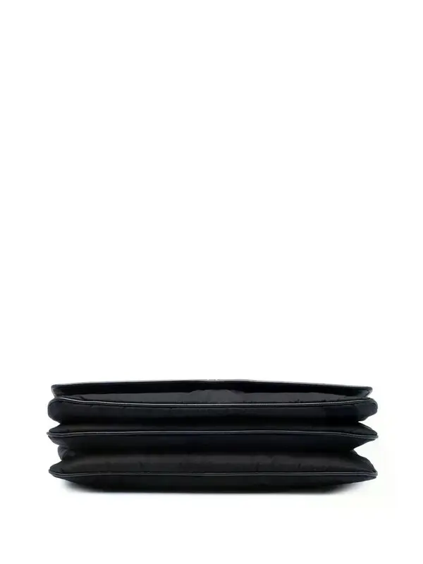 Prada Saffiano Lux And Tessuto Chain Crossbody Bag