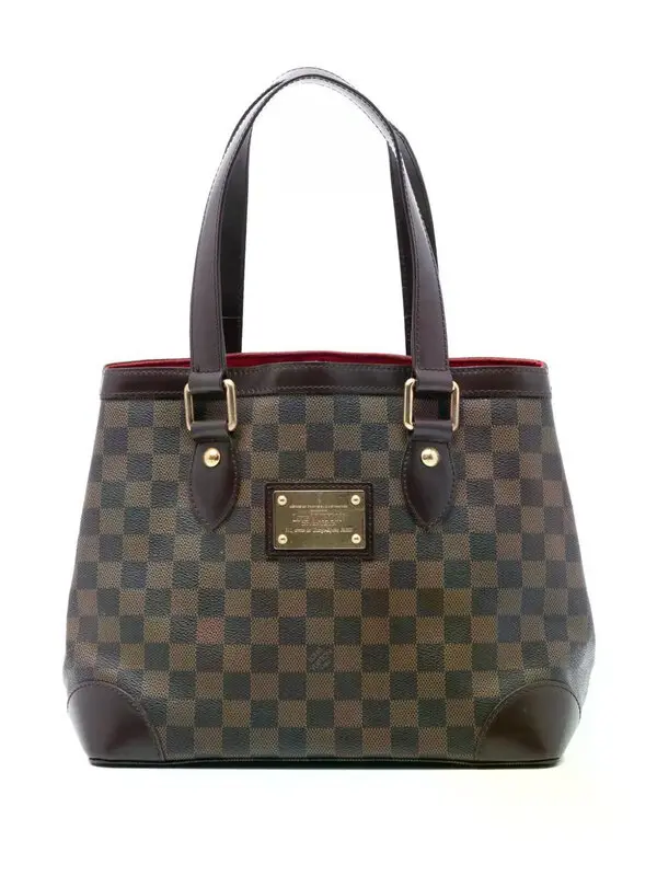 LOUIS VUITTON 2007 Damier Ebene Hampstead Pm Tote Bag - Brown