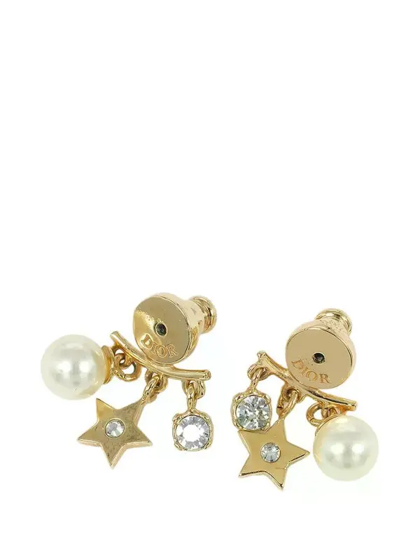 Dior Diorevolution Faux Pearl Earrings - Gold