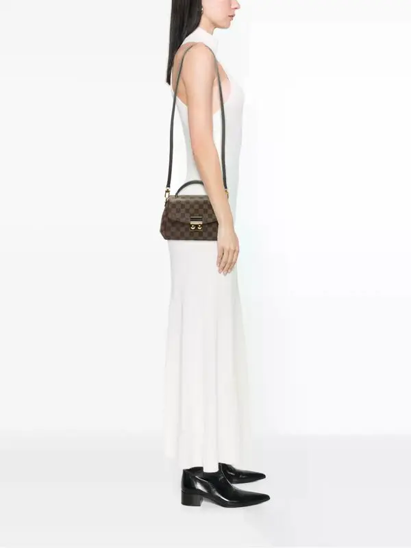LOUIS VUITTON Damier Ebene Croisette Satchel - Brown
