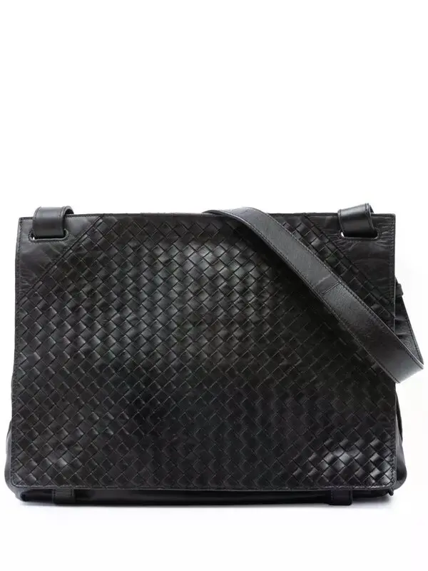 Bottega Veneta 2008 Nappa Intrecciato Messenger Bag - Brown