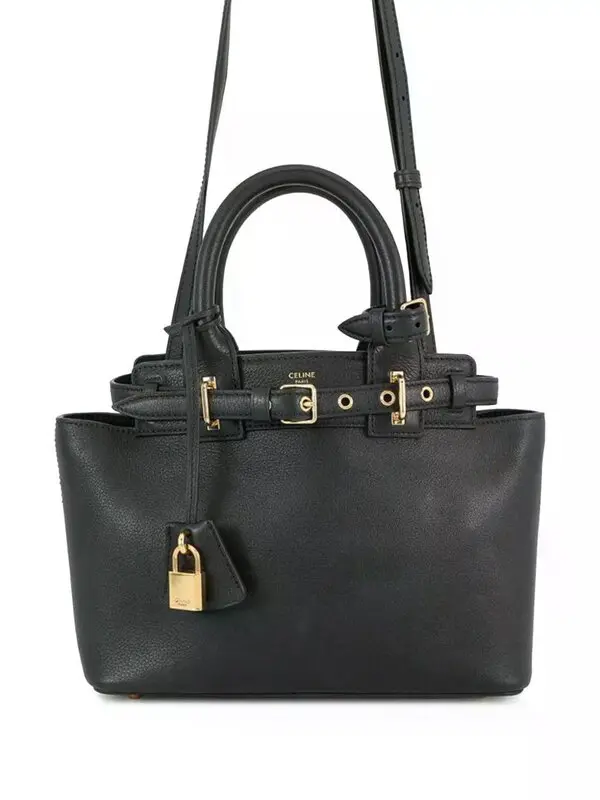 Celine 2018-2025 Teen Supple Grained Calfskin Conti Satchel - Black