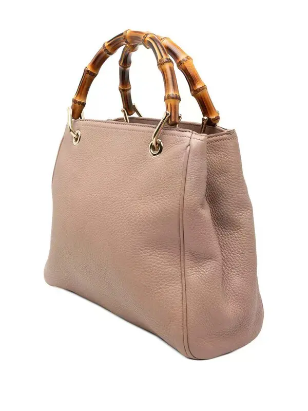 Gucci 2000-2015 Small Calfskin Bamboo Shopper Satchel - Brown