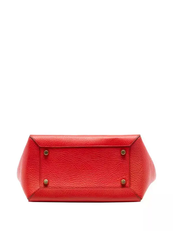 Celine Mini Tricolor Grained Calfskin Belt Bag Satchel 2015 - Red