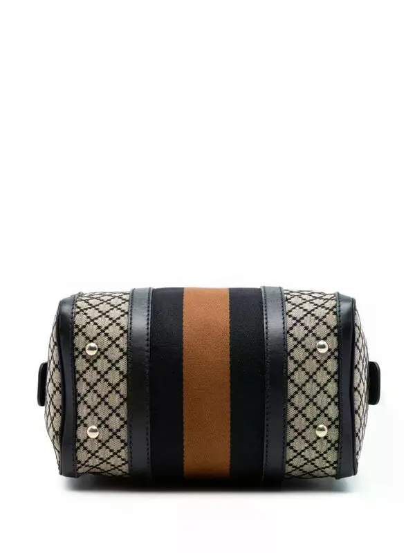 Gucci 2016-2026 Diamante Canvas Web Joy Boston Satchel - Black