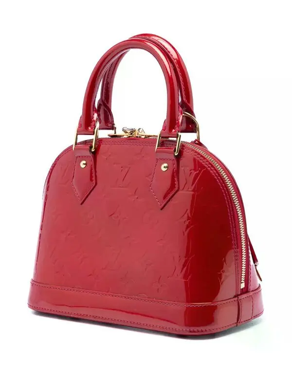 LOUIS VUITTON Monogram Vernis Alma Bb - Red